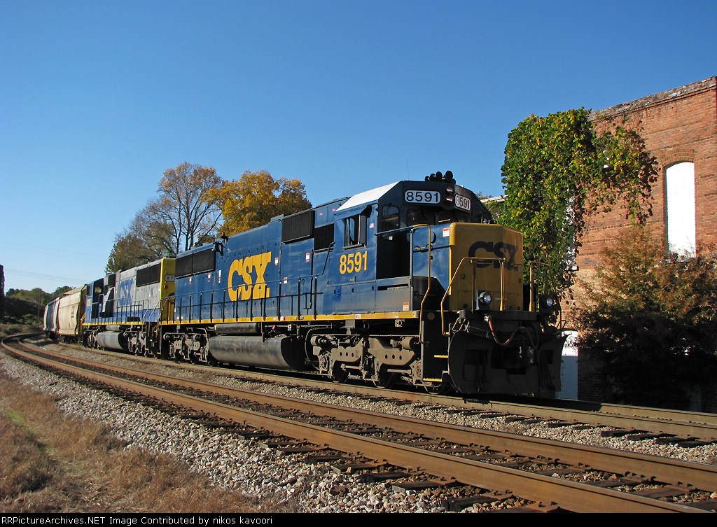 CSX 8591 switching Fowler Junction
